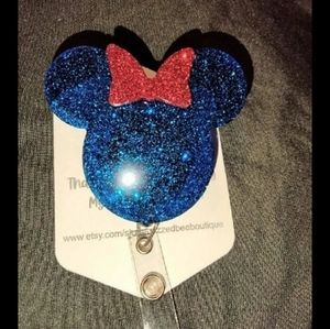 Handmade | Accessories | Customizable Blue And Red Minnie Mouse Head ...